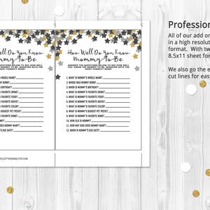 How Well Do You Know Mommy, Baby Shower Game, Shower Games, Twinkle ...