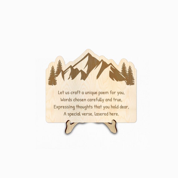 Wood engraved poem | Custom poetry | Personalized Love Poems | Wooden ...