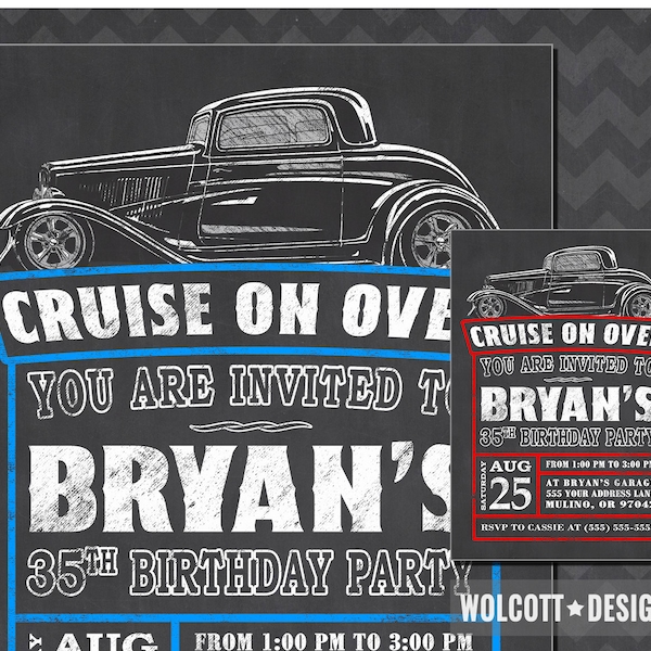 Hot Rod Birthday Cards - Etsy