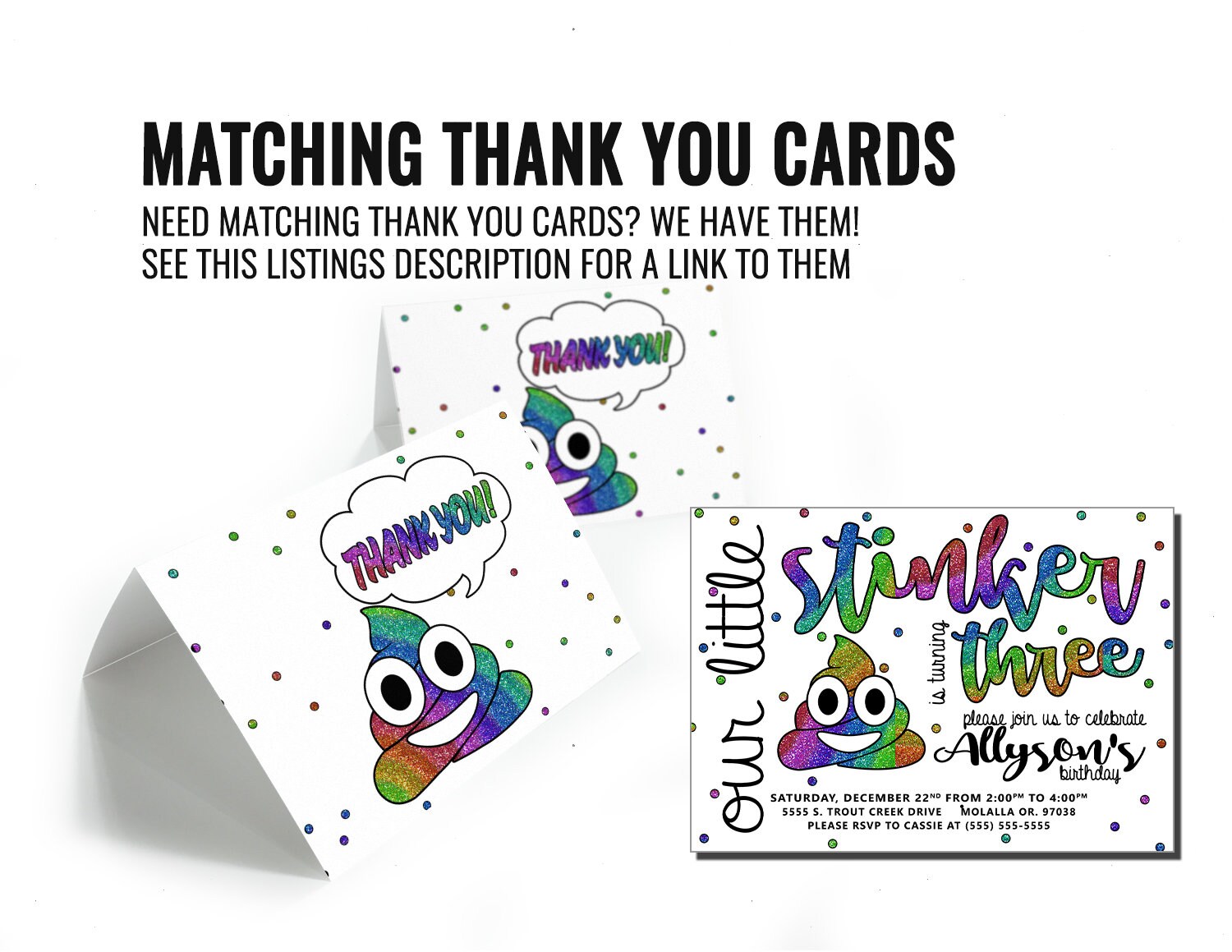 Our Little Stinker Birthday Invitation Poop Emoji Party - Etsy