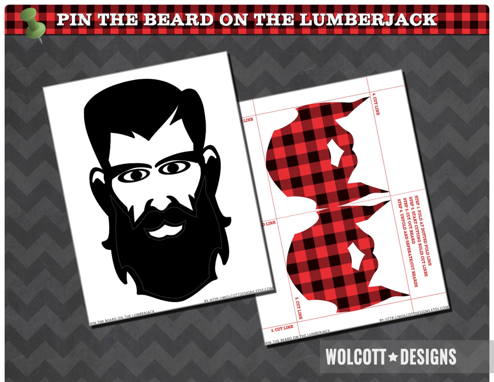 Pin the Beard on the Lumberjack, Lumberjack Party, Lumberjack Party ...