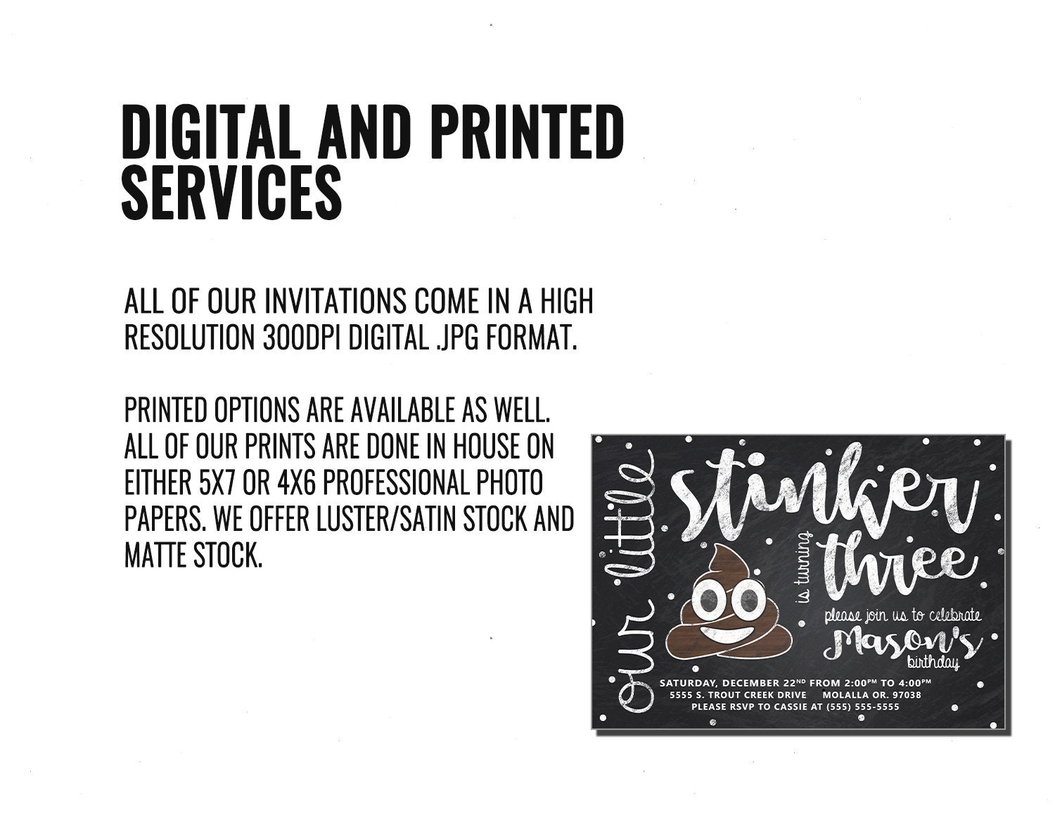 Our Little Stinker Birthday Invitation Poop Emoji Party - Etsy