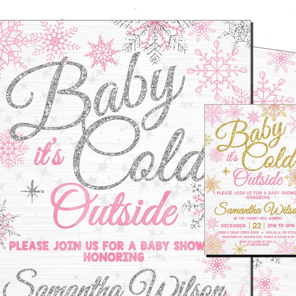 Baby Its Cold Outside Baby Shower Invitation - Etsy