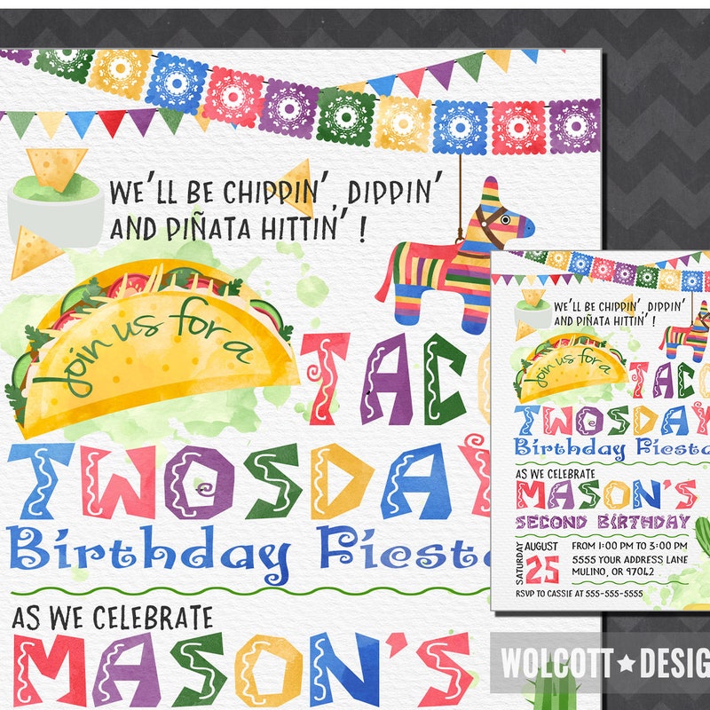 Taco Twosday Invite - Etsy