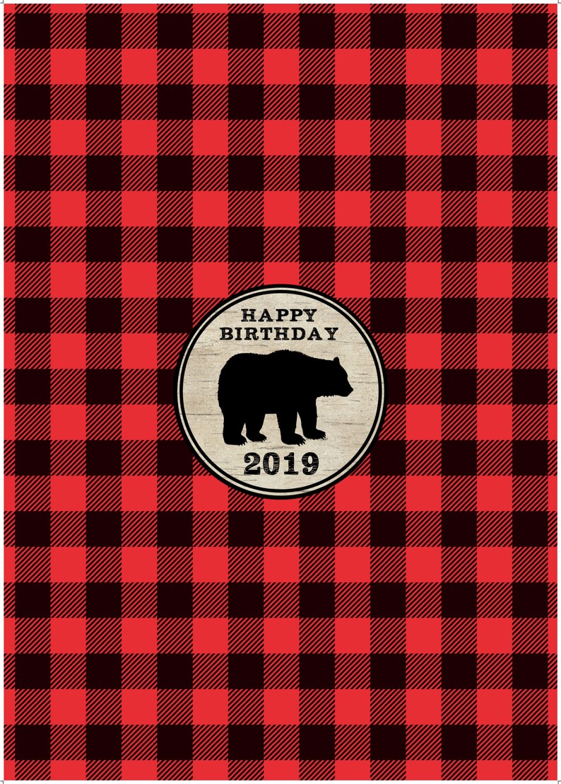 Lumberjack Invitation Template Editable Flannel Birthday - Etsy