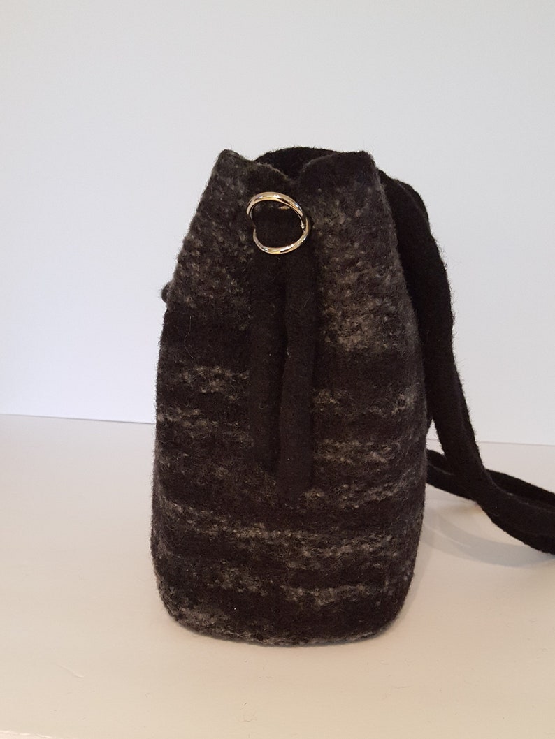 Wool Felted Purse Handmade Shoulder Bag Wool Handbag Gray | Etsy
