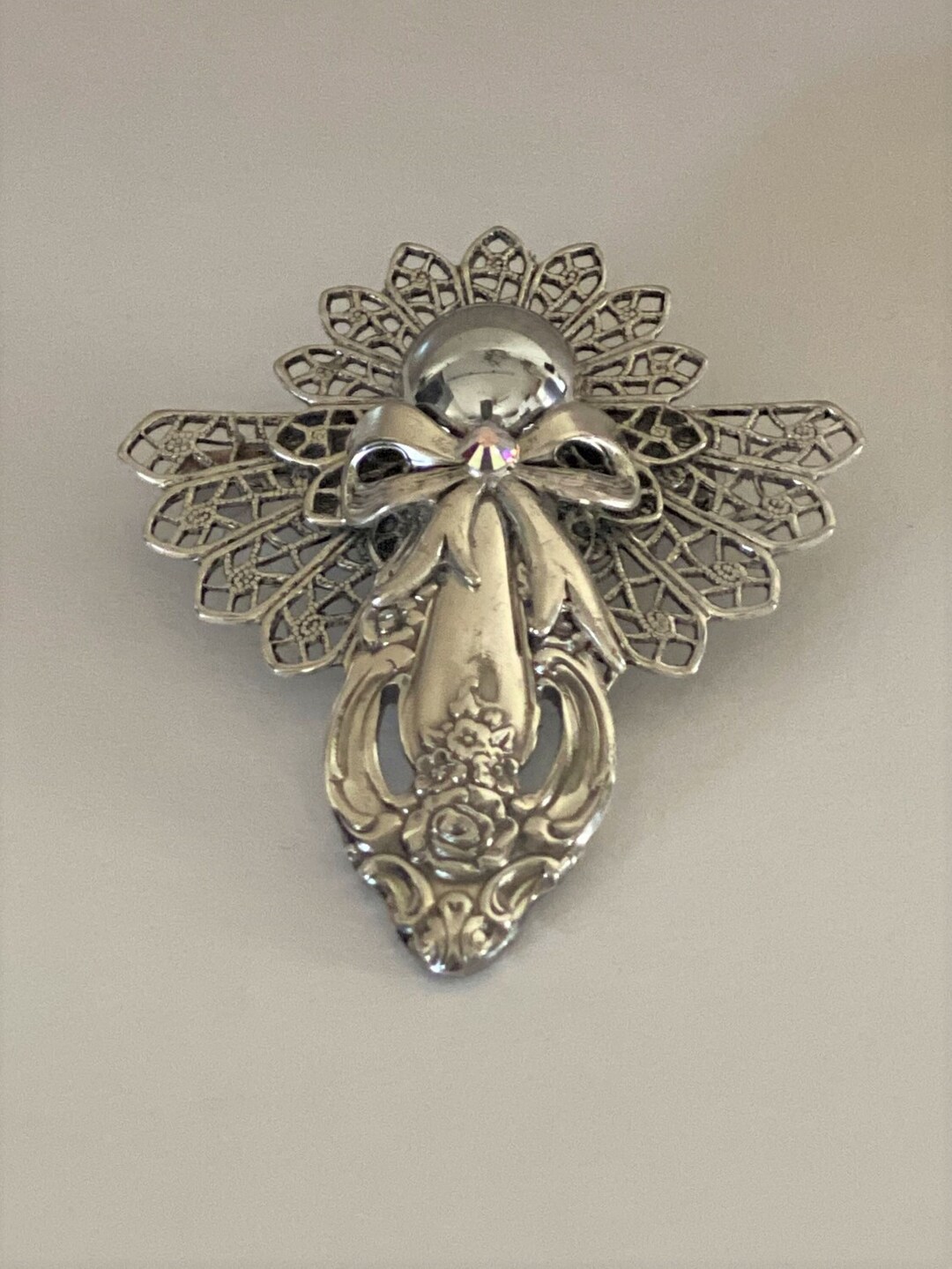 Handmade Jewelry Spoon Angel Pins Bereavement Guardian Angel Pendant ...