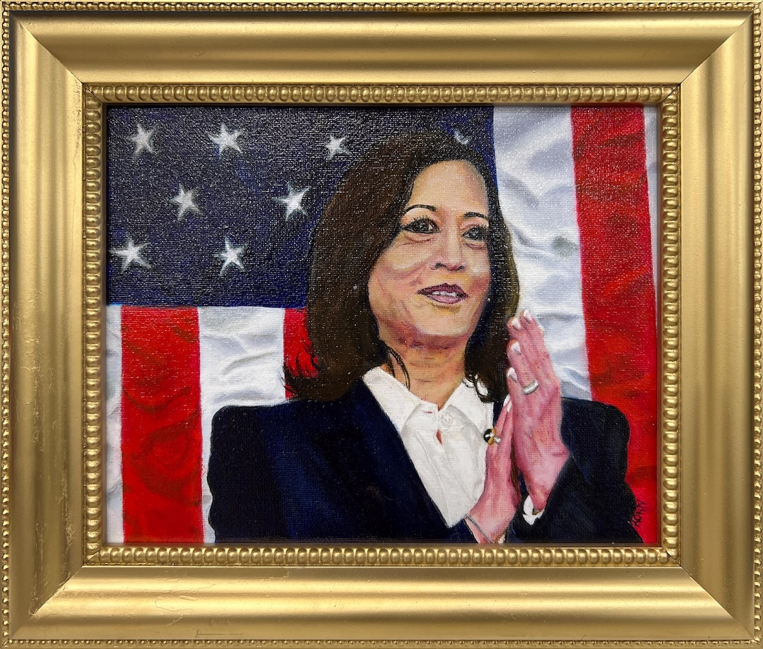 Original Painting - Kamala Harris - Acrylic 8" X 10” on Canvas - Fan ...