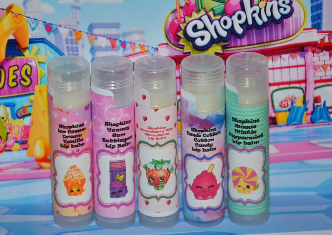 Shopkin Lip Balm, Shopkin Birthday Gift, Shopkin Birthday Party Favor ...