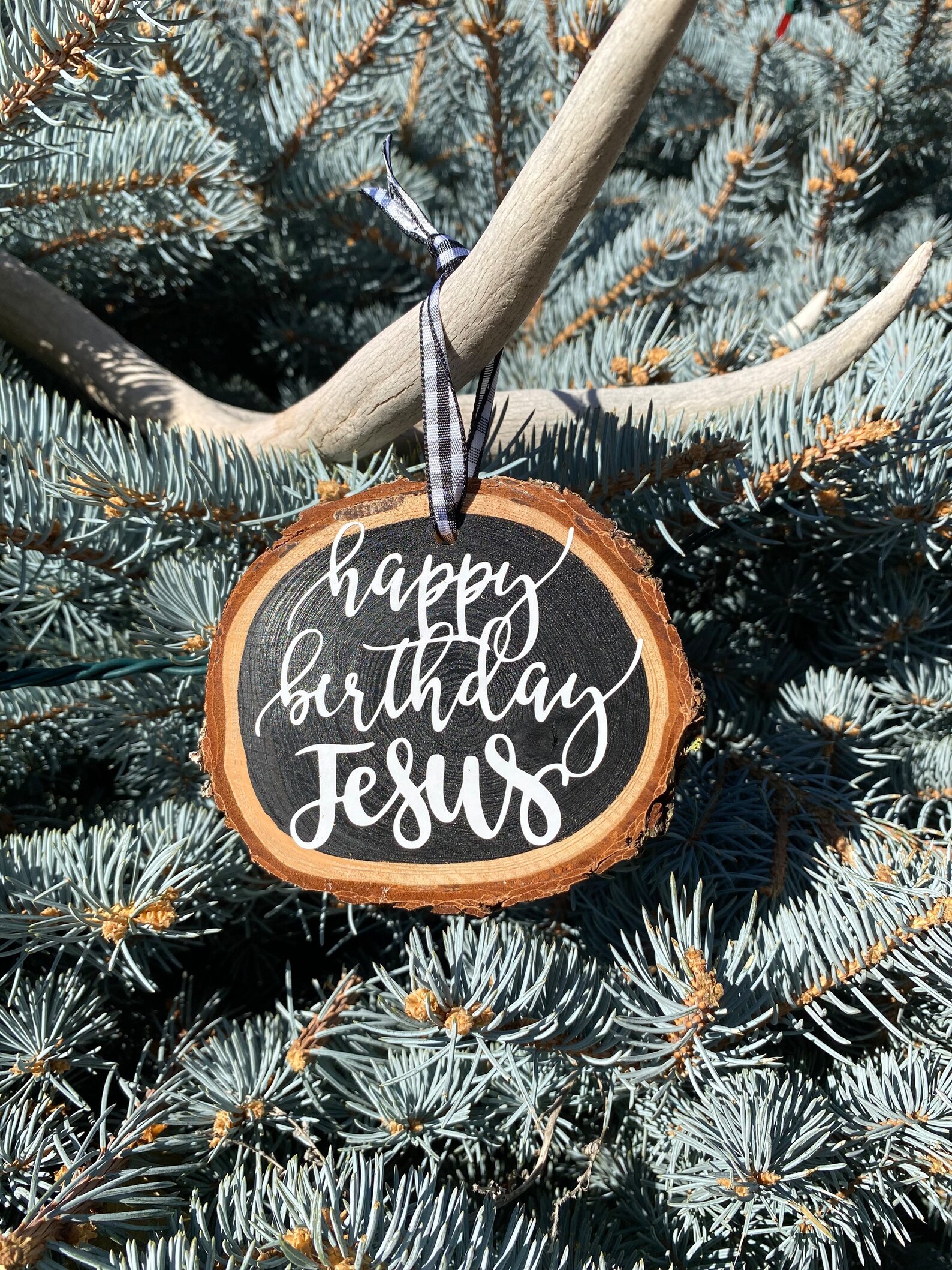 Happy Birthday Jesus Hand Crafted Wooden Slice Ornament - Etsy