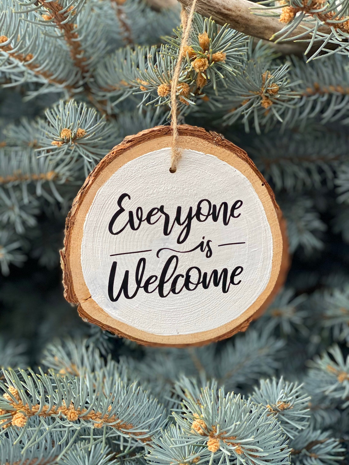Everyone is Welcome Wood Slice Decor Wood Slice Ornament | Etsy
