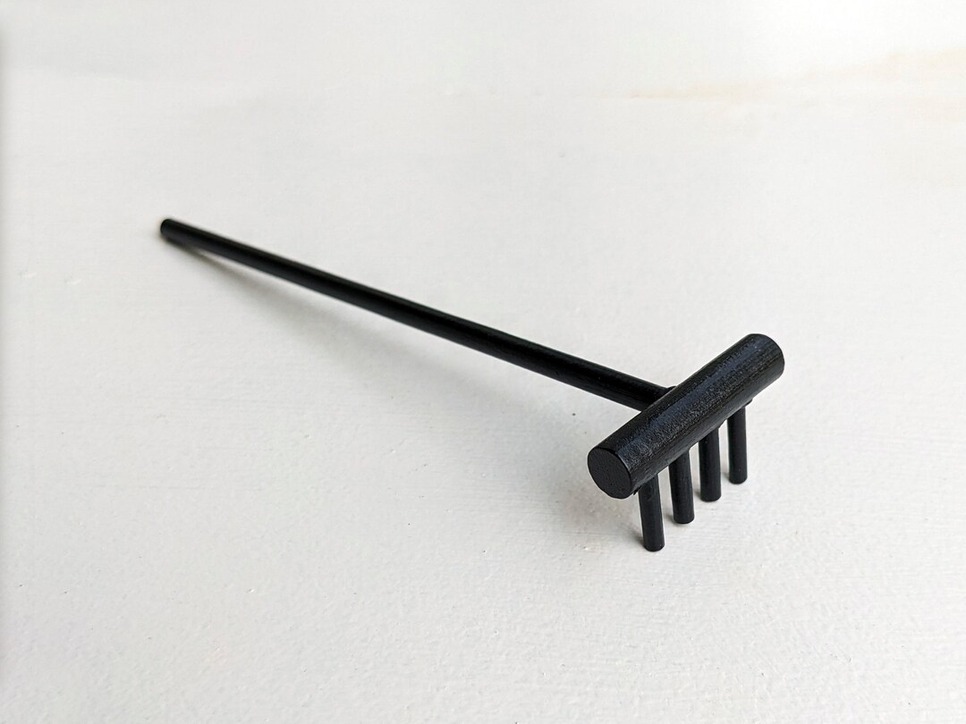 Mini Zen Garden Rake Wood Rake Sand Garden Accessory Miniature Rake ...