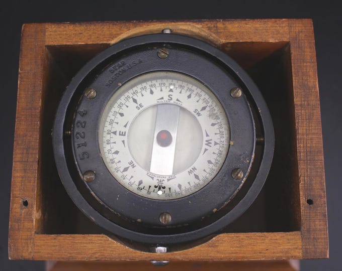 Vintage Original WWII Maritime Compasses- Star Boston Usa-milton Mass ...