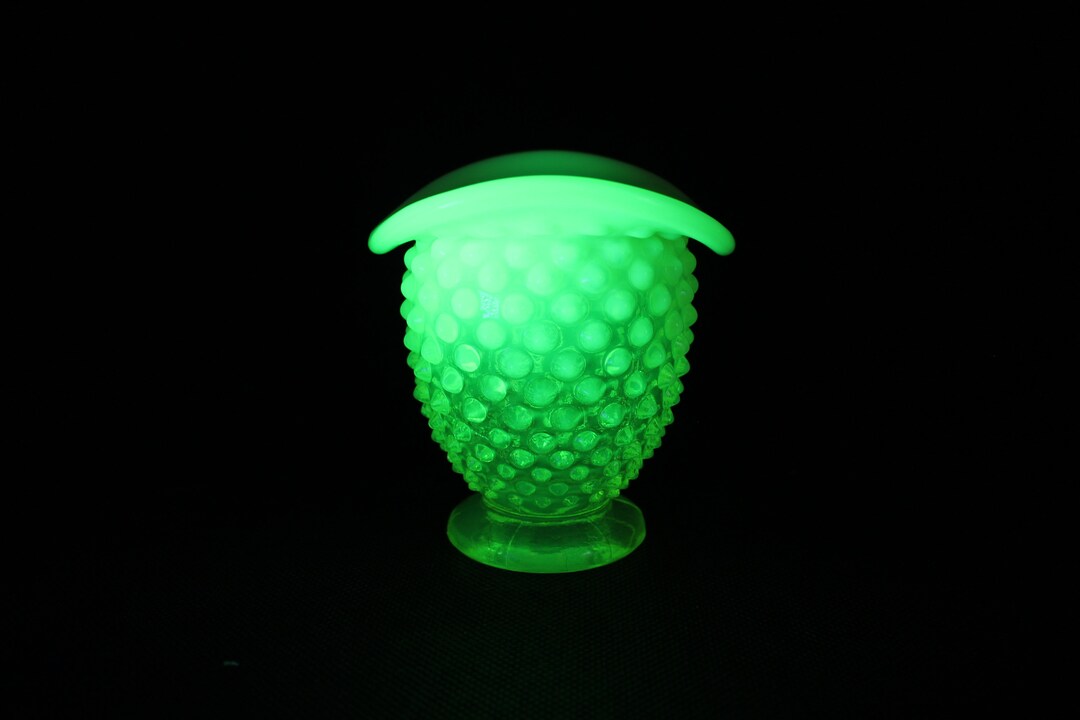 Fenton Art Glass Topaz Opalescent Hobnail Mini Vase 3 - Etsy