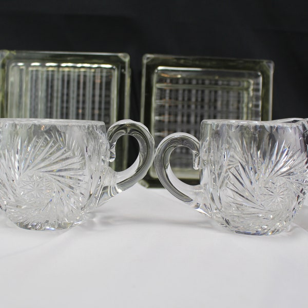 Lead Crystal Sugar and Cream Set - Etsy