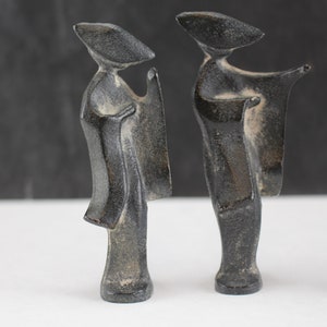 Five Geisha Dolls Dancing Musician Cast Iron Figurines Japanese Mid ...