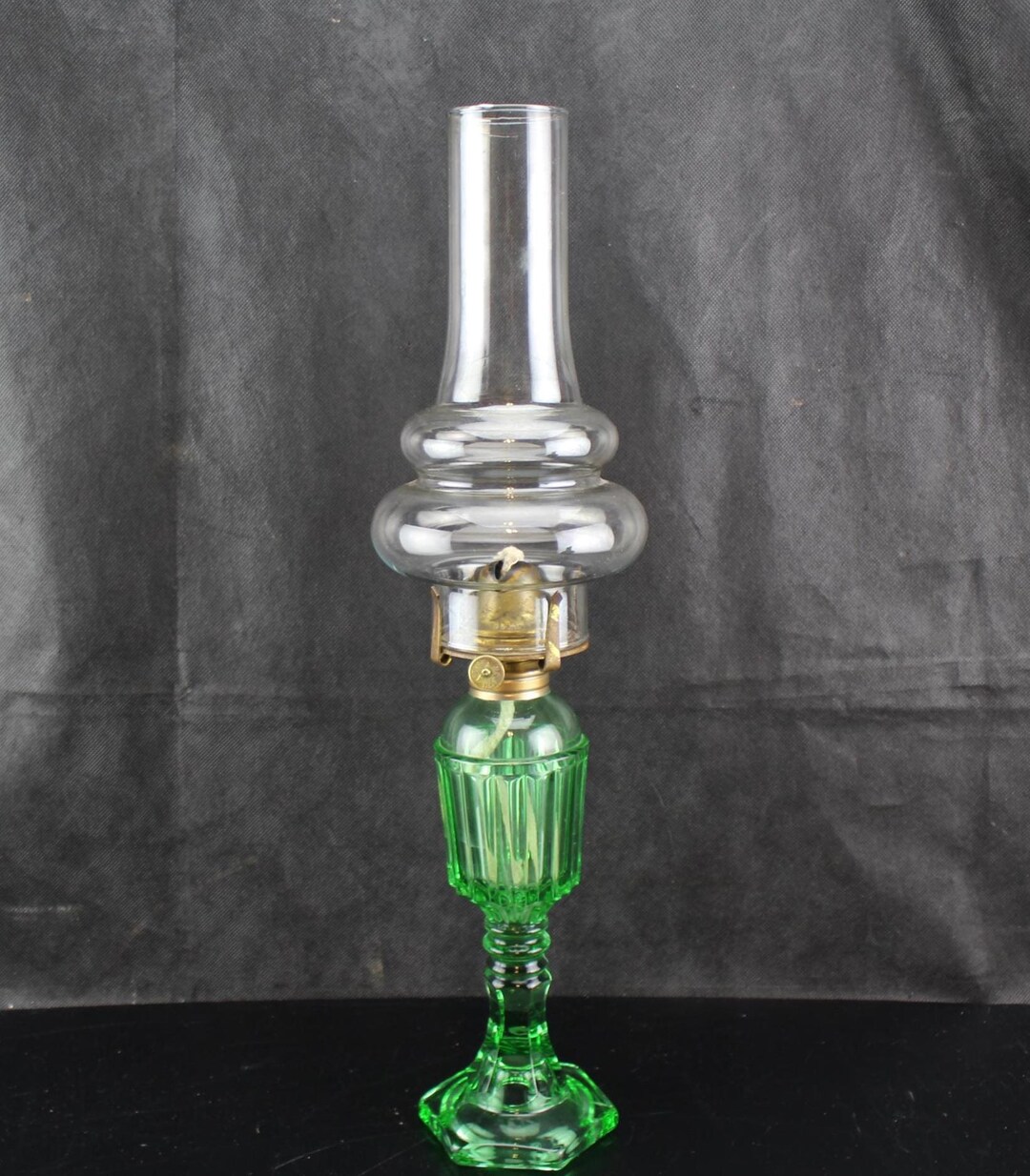 Art Deco Emerald Green Glass Oil Lamp Bohemian Style - Etsy Canada