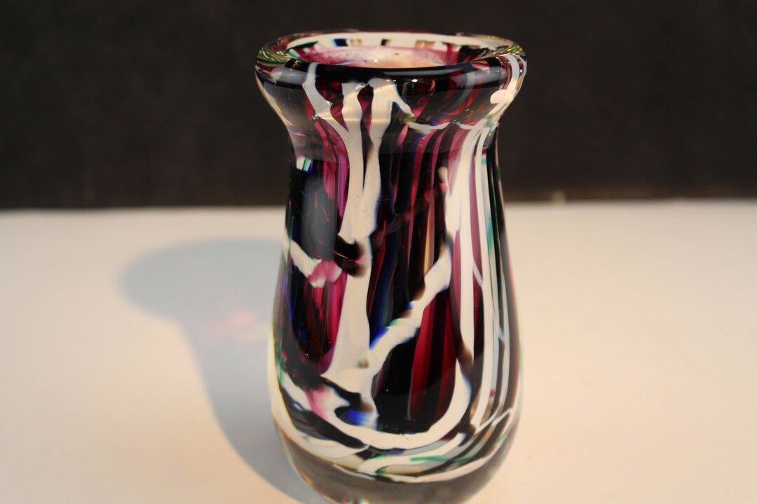 Art Glass Vase-paperweight Style Art Glass Vase Blown by Sam Rushing 95 ...