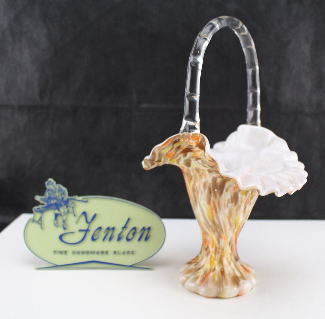 Fenton Art Glass - Vasa Murrhina - Autumn Orange Colors 1965-1967 ...