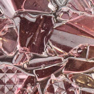 Suncatcher Broken Glass Art in Frame Cranberry Flowers Clear Background ...