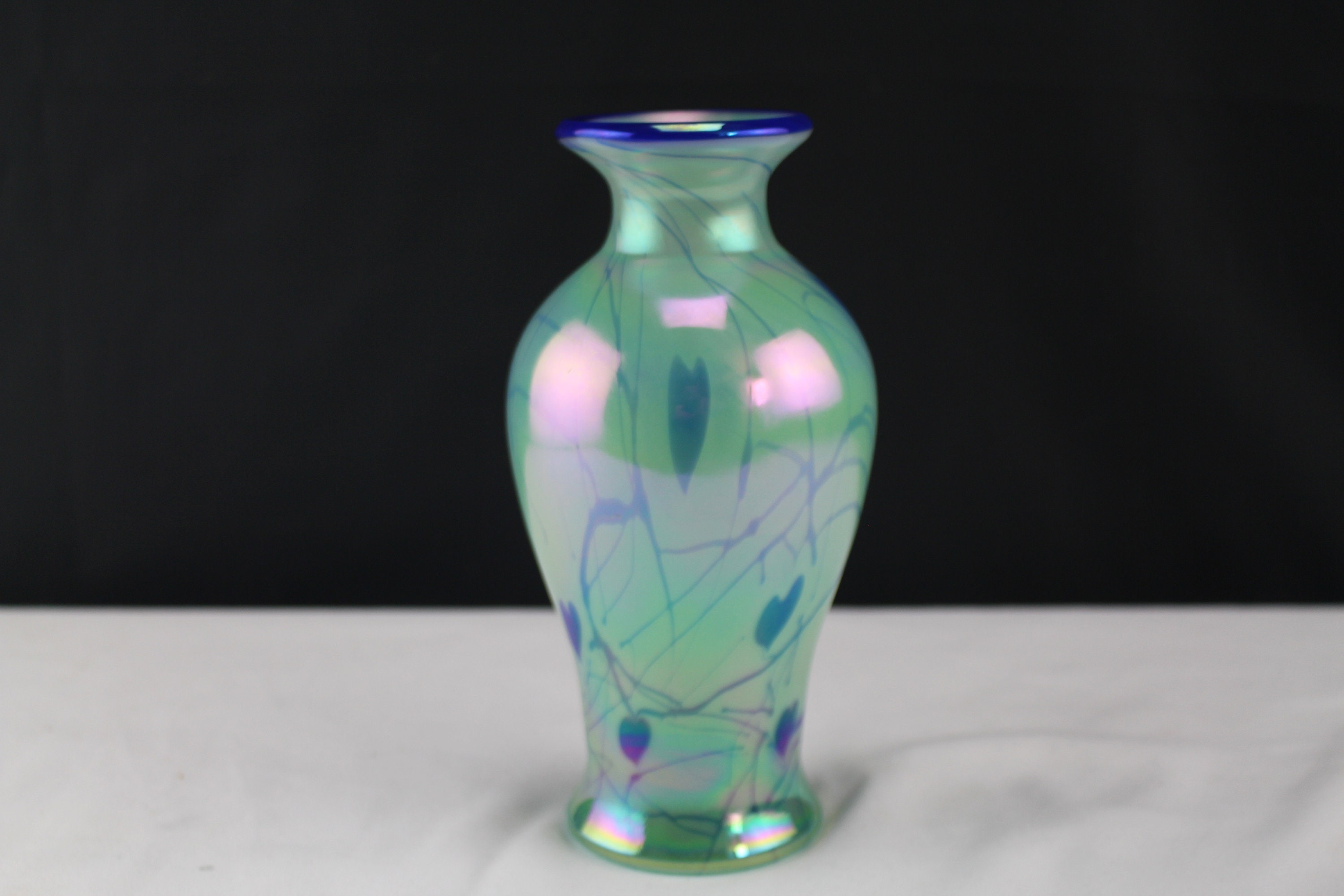 Fenton Art Glass Dave Fetty Designed Willow Green Hanging | Etsy