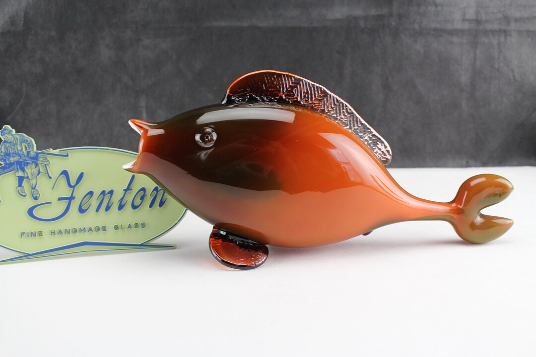 Fenton Art Glass Dave Fetty Fish Figurine OOAK - Etsy