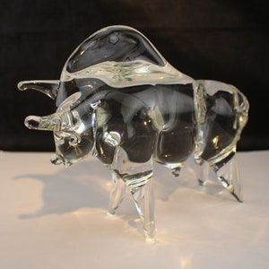 Murano Glass Animal Brahma Bull Figurine-v. Nason & C Murano Italy ...
