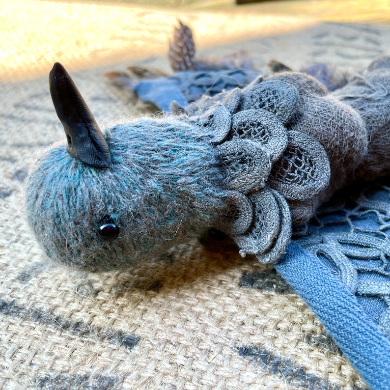 PIGEON Art Doll OOAK Textile Art Sculpture Figure Woman Female Eclectic ...
