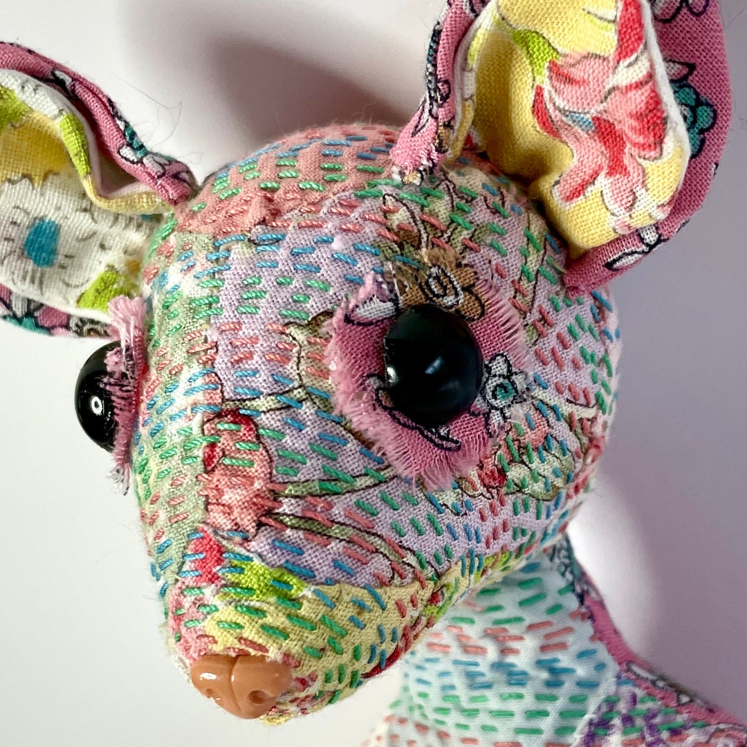 MOUSE Art Doll OOAK Textile Art Sculpture Figure Animal Character ...