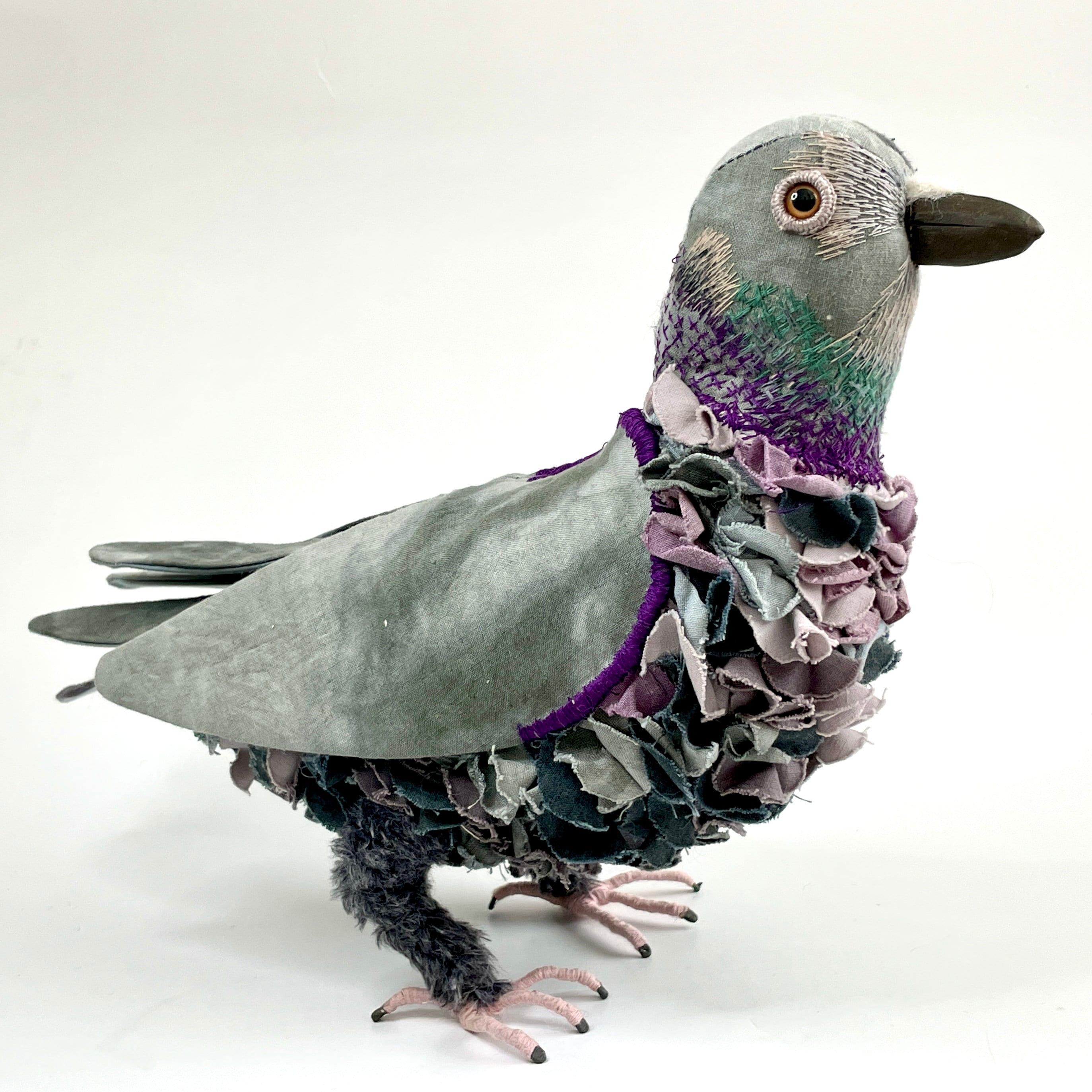 Pigeon Bird Fabric Soft Sculpture Fibre Fiber Textile Art - Etsy UK