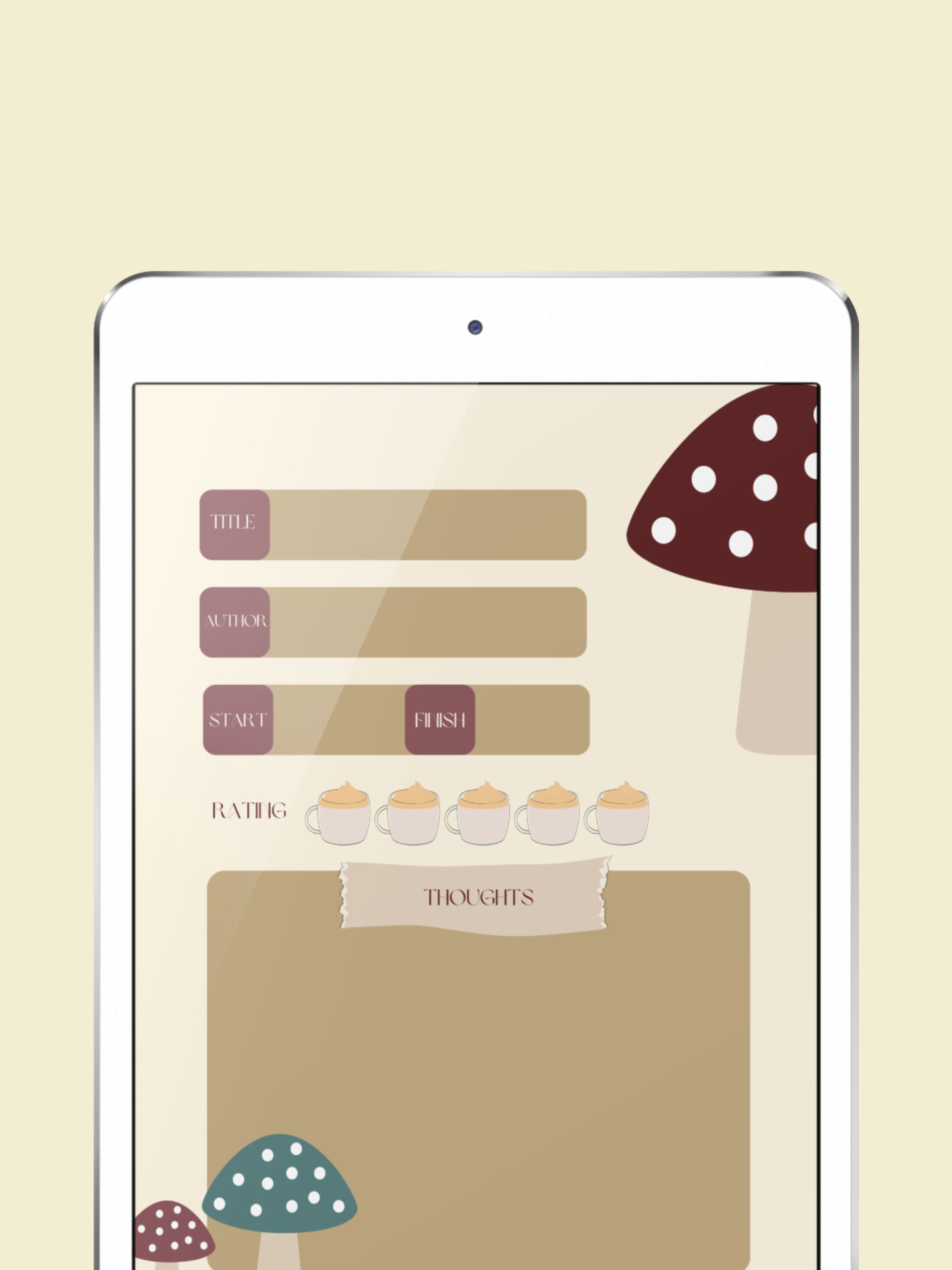 Reading Journal Digital Bullet Journal: Ipad, Goodnotes Digital Planner ...