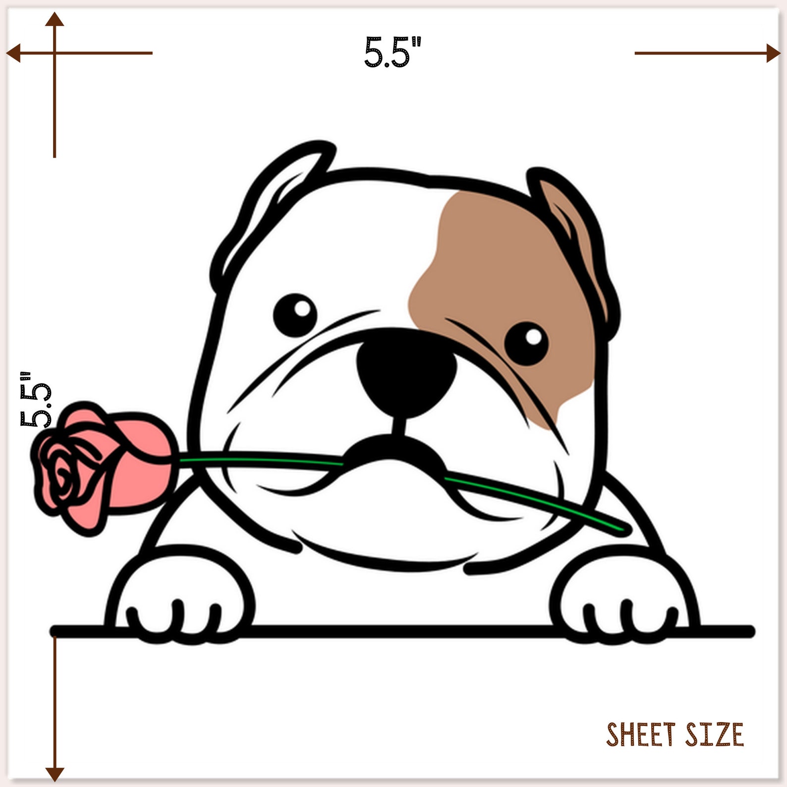 American Bully Car Sticker Decal / Kawaii Cartoon Bully Dog - Etsy México