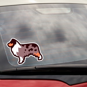 Australian Shepherd Car Sticker Decal / Aussie Silhouette Dog ...