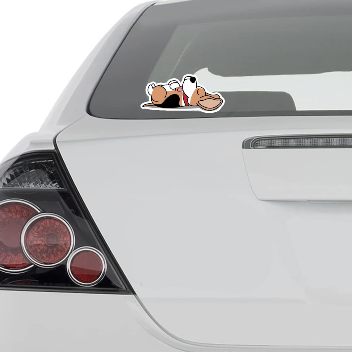 Lazy Beagle Car Sticker / Puppy Vinyl Decal Bumper Window - Etsy España