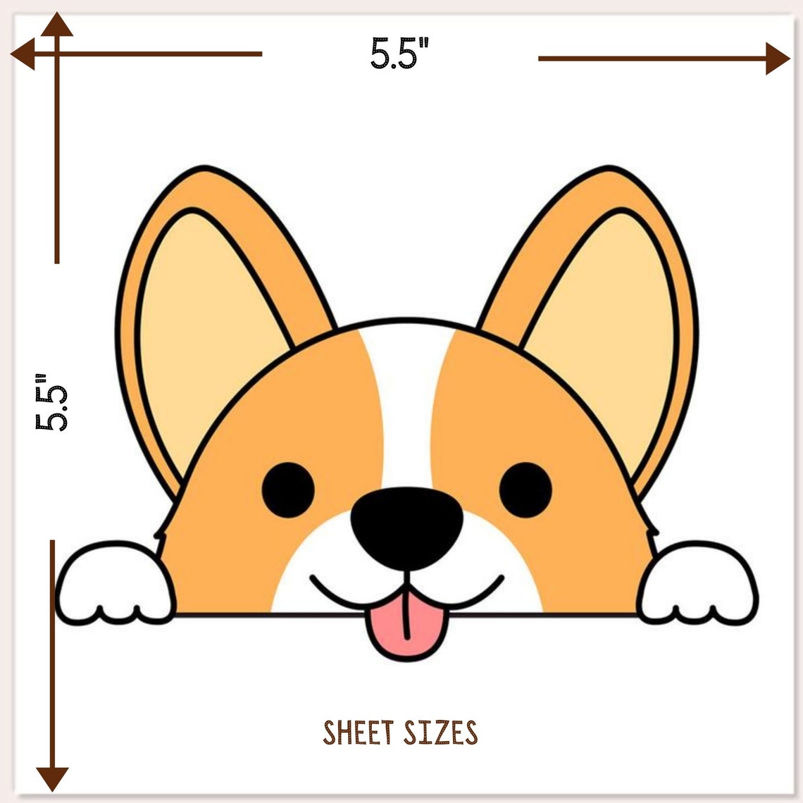 Corgi Car Decal / Peek Corgi Sticker / Vinyl Bumper Window - Etsy Hong Kong