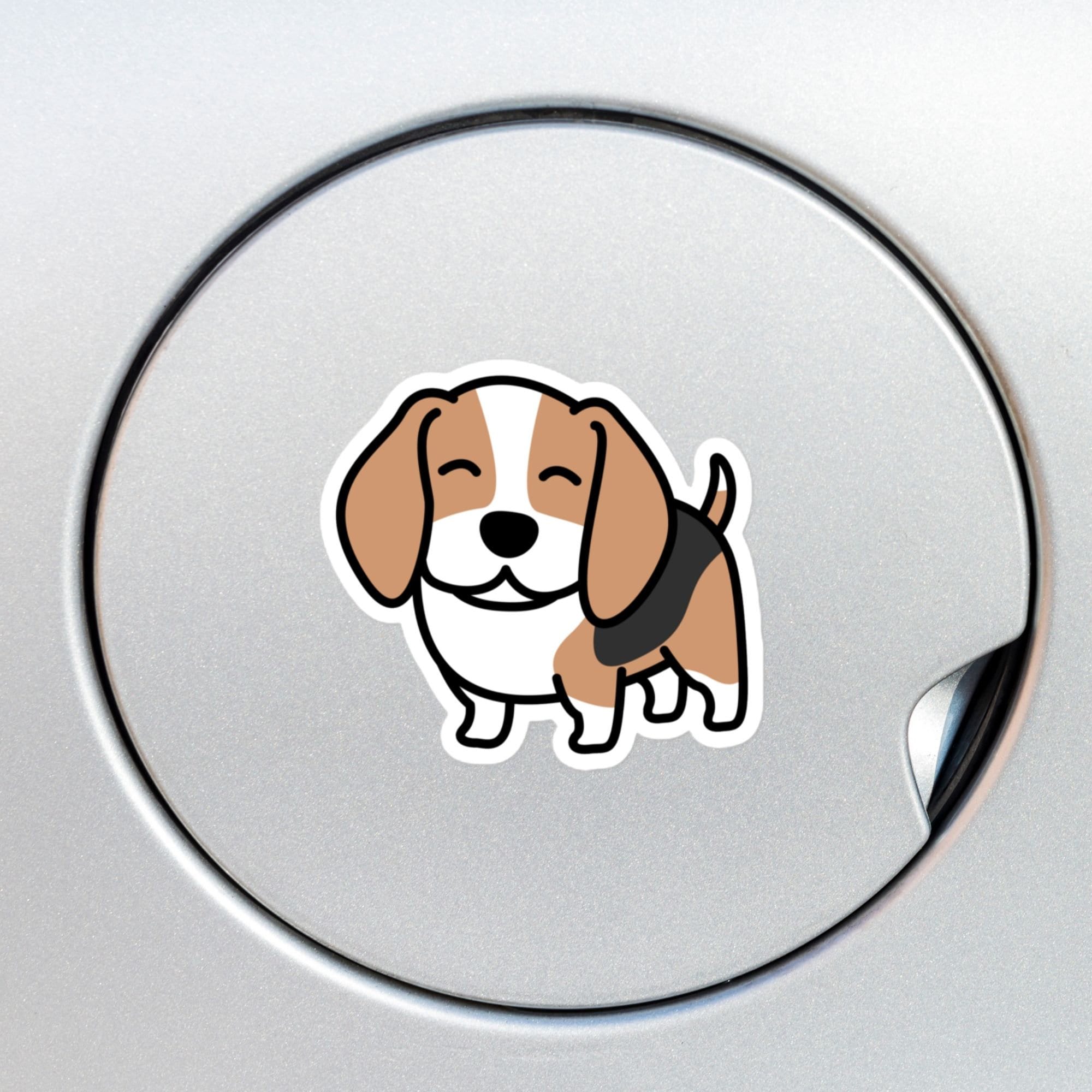 Cute Beagle Car Sticker / Puppy Vinyl Decal Bumper Window | Etsy
