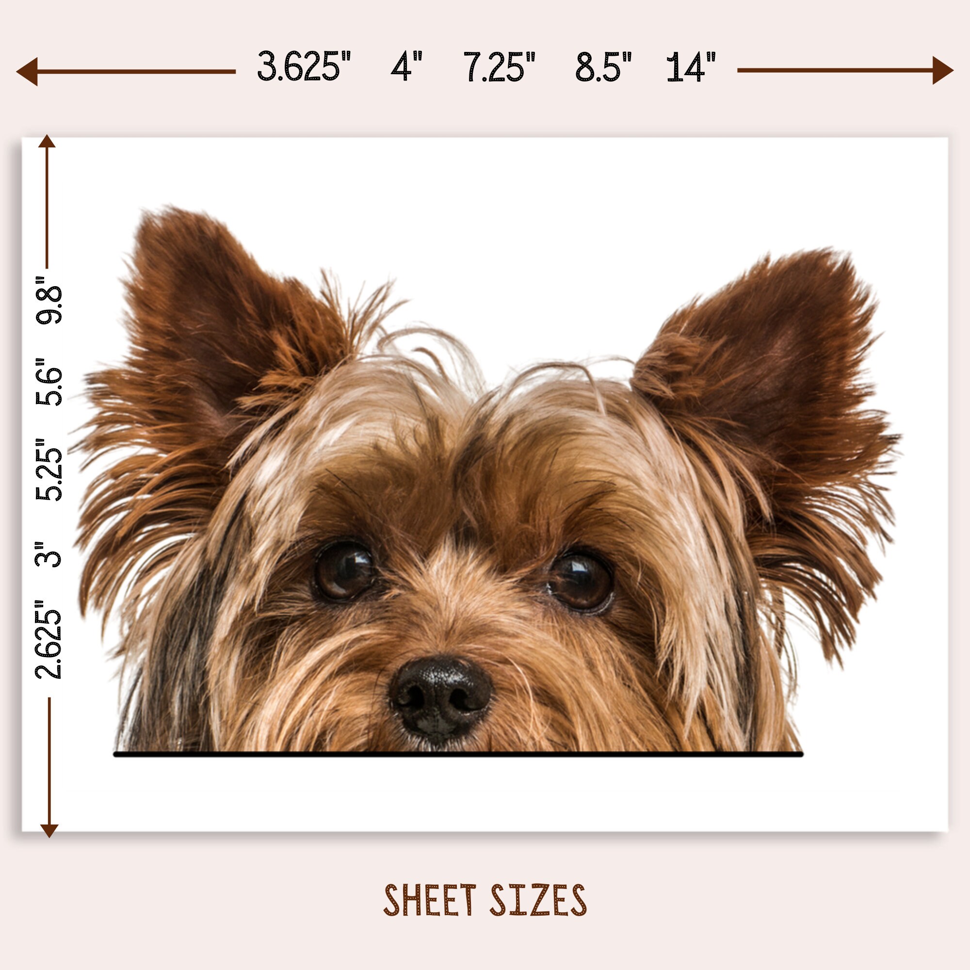 Yorkshire Terrier Car Decal: Peeking Yorkie Face, Waterproof Sticker - Etsy