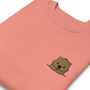 Embroidered Wombat Sweatshirt, Peeking Animal Sweater - Etsy
