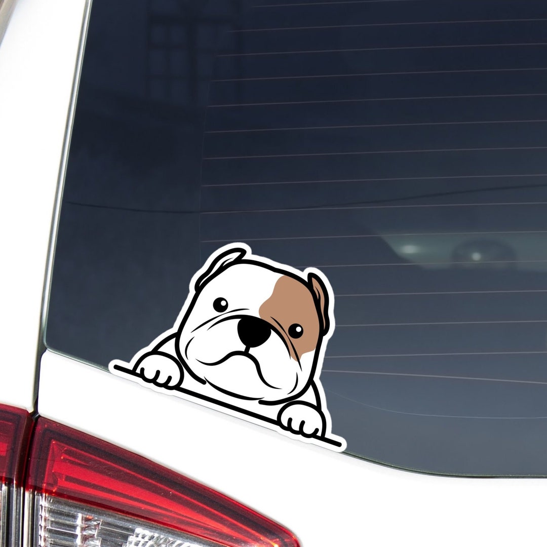 Custom American Bully Car Sticker Decal / Kawaii Bully Cartoon Dog Head ...