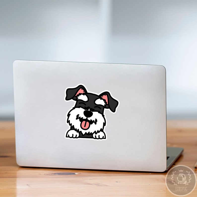 Black&white Miniature Schnauzer Car Decal Sticker / Cute Dog - Etsy