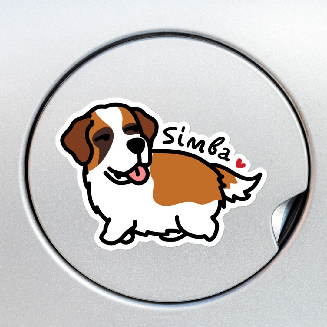 Personalized Saint-bernard Car Sticker Decal / Funny St.bernard Dog ...