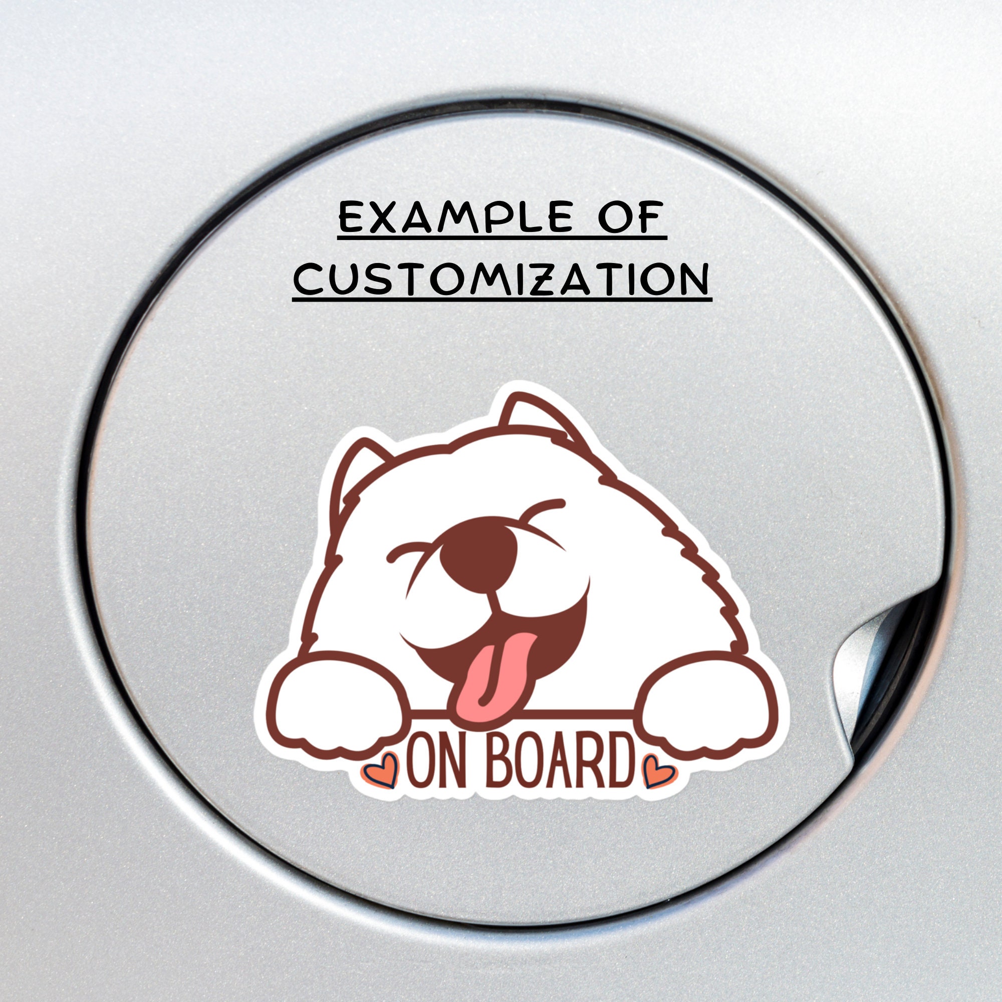 Custom Funny Samoyed Car Decal Sticker / Samoyed on Board ...