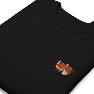 Embroidered Fox Sweatshirt / Cute Lazy Foxy Sweater / Kawaii Wild ...