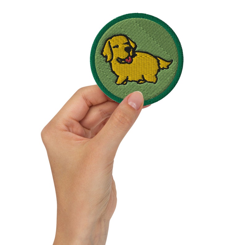 Golden Retriever Embroidered Patch / Funny Dog Walking Looking Back ...