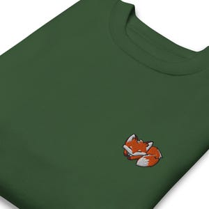 Embroidered Fox Sweatshirt / Cute Lazy Foxy Sweater / Kawaii Wild ...
