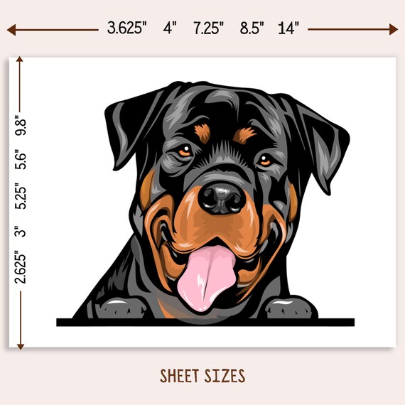 Rottweiler Sticker sheet Craft Supplies & Tools Embellishments etna.com.pe
