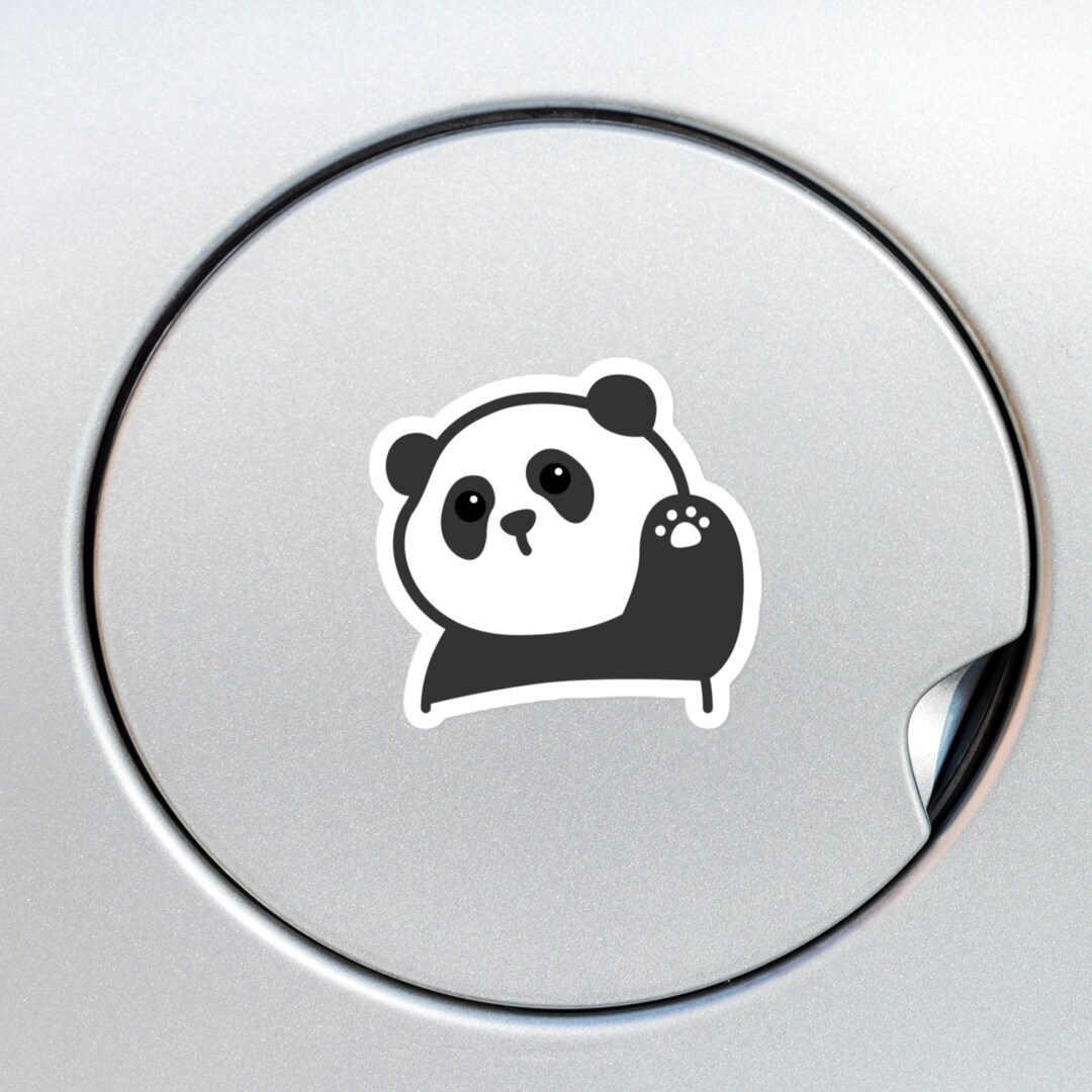 Panda Waving Paw Car Decal Sticker / Kawaii Cute Funny Panda Cartoon ...