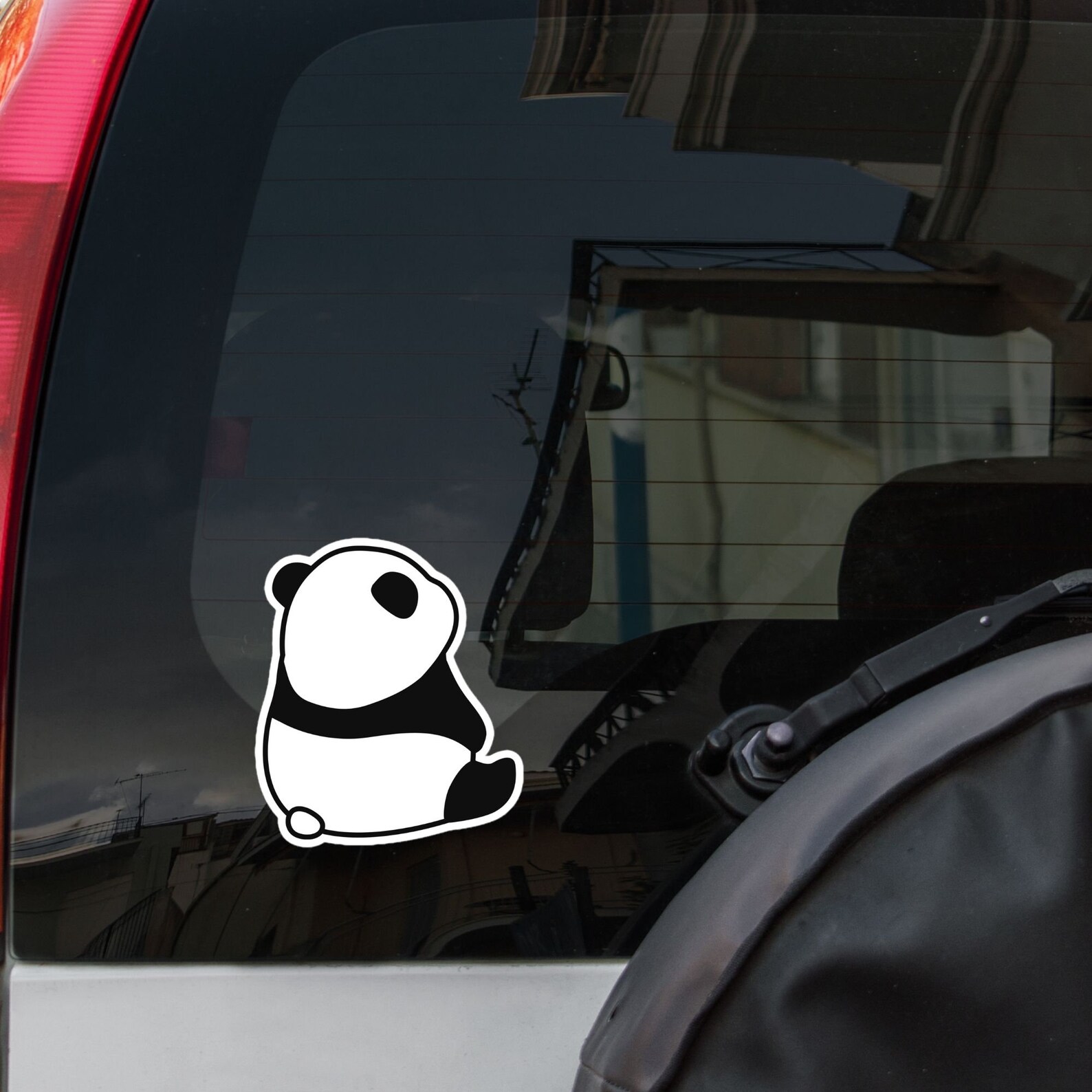 Panda Bear Car Decal Sticker / Black White Kawaii Panda | Etsy