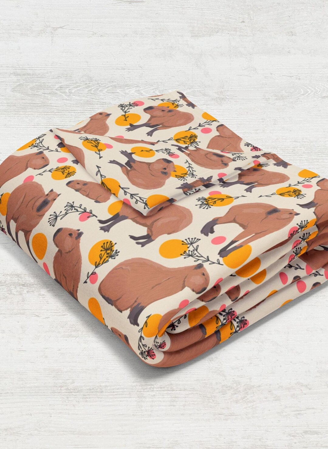 Capybara Throw Blanket / Baby Minky Blanket / Kids Velveteen Plush ...