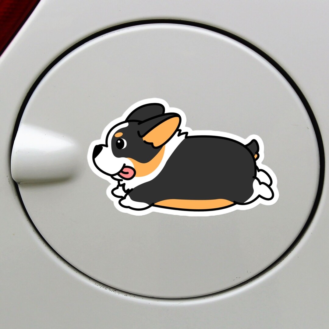 Jump Tricolor Corgi Car Decal / Running Corgi Car Sticker / Funny Welsh ...